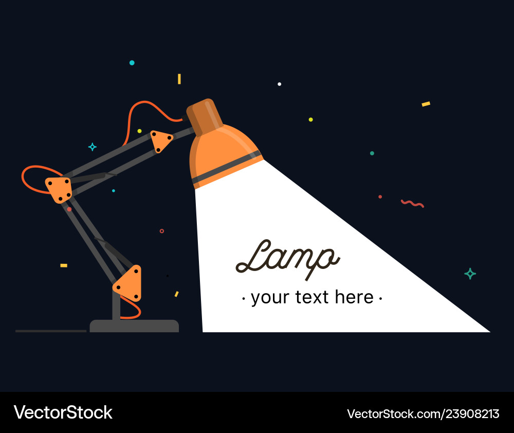 Table office lamp desktop electric Royalty Free Vector Image