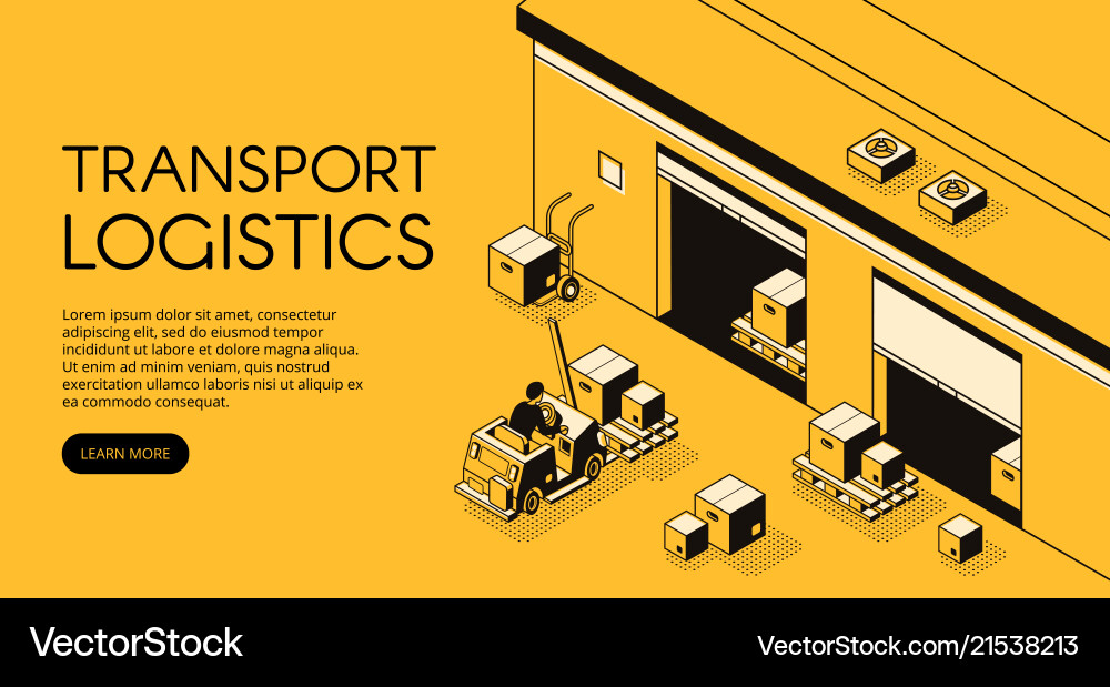 Warehouse logistics isometric Royalty Free Vector Image