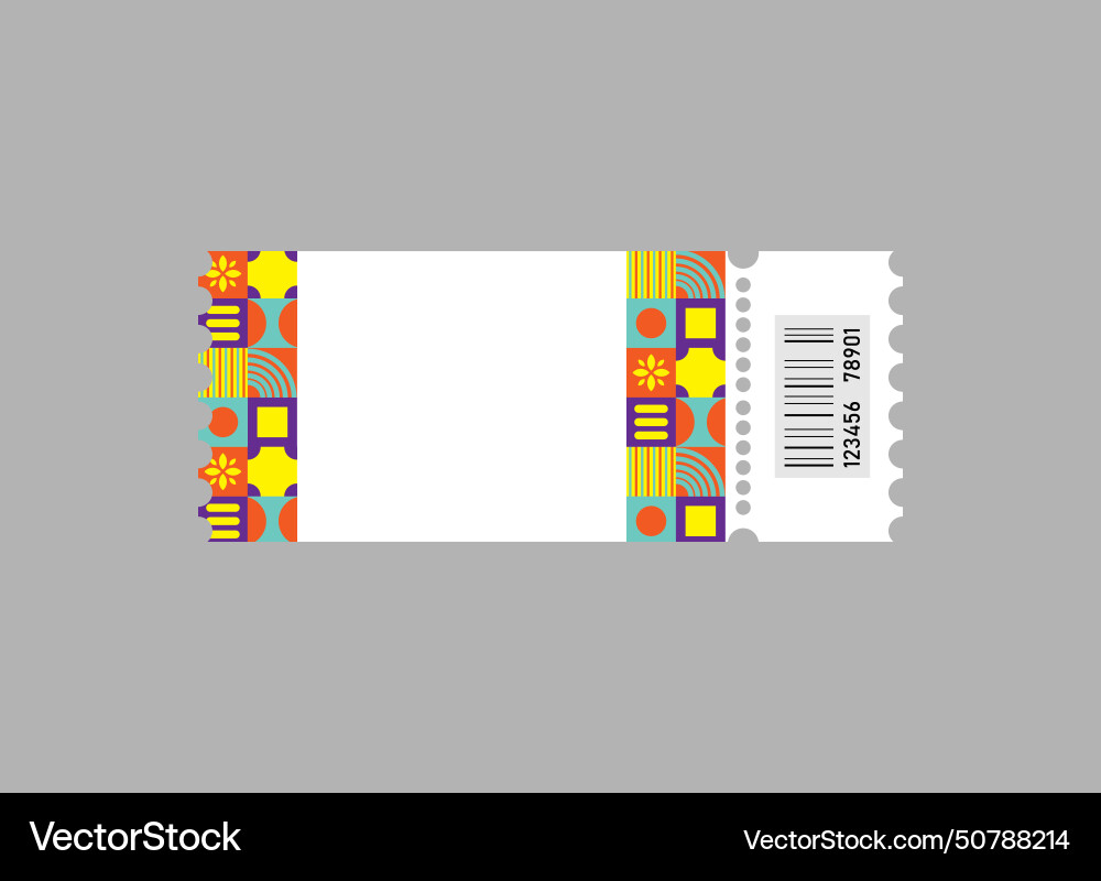 Blank gift voucher template with geometric design Vector Image