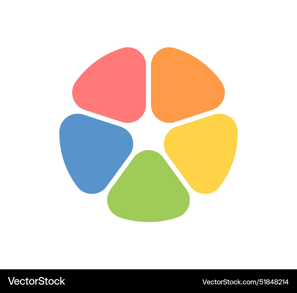 Circle division infographic icon pie chart Vector Image