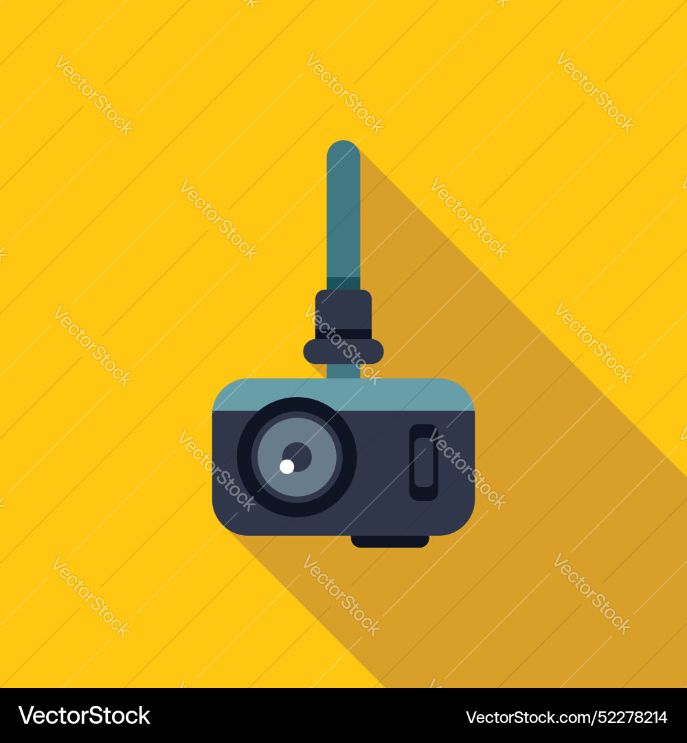 Dash cam recording while driving on road trip Vector Image
