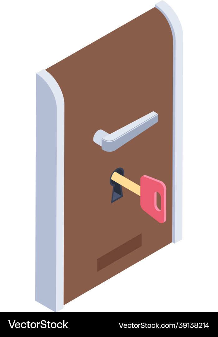 Door key Royalty Free Vector Image - VectorStock