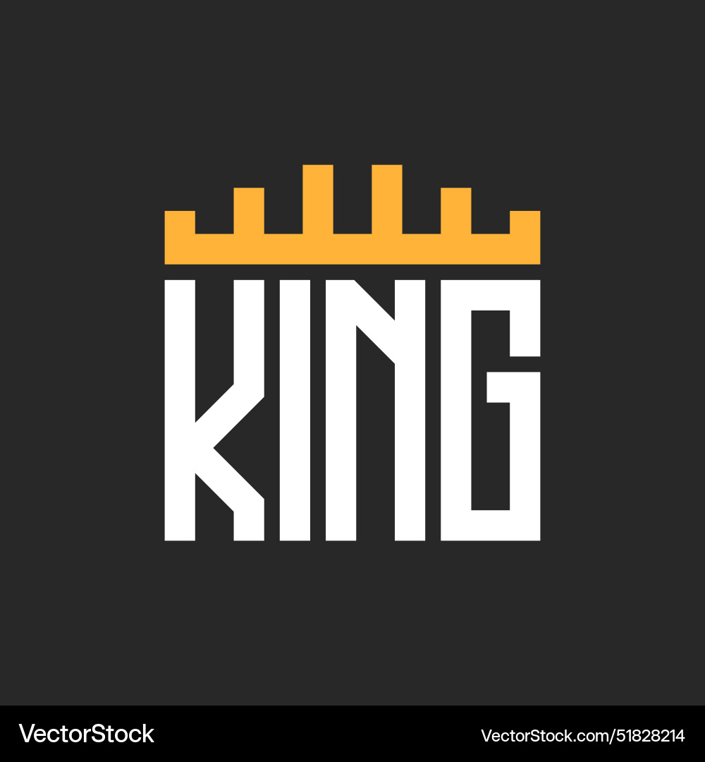 King lettering design Royalty Free Vector Image