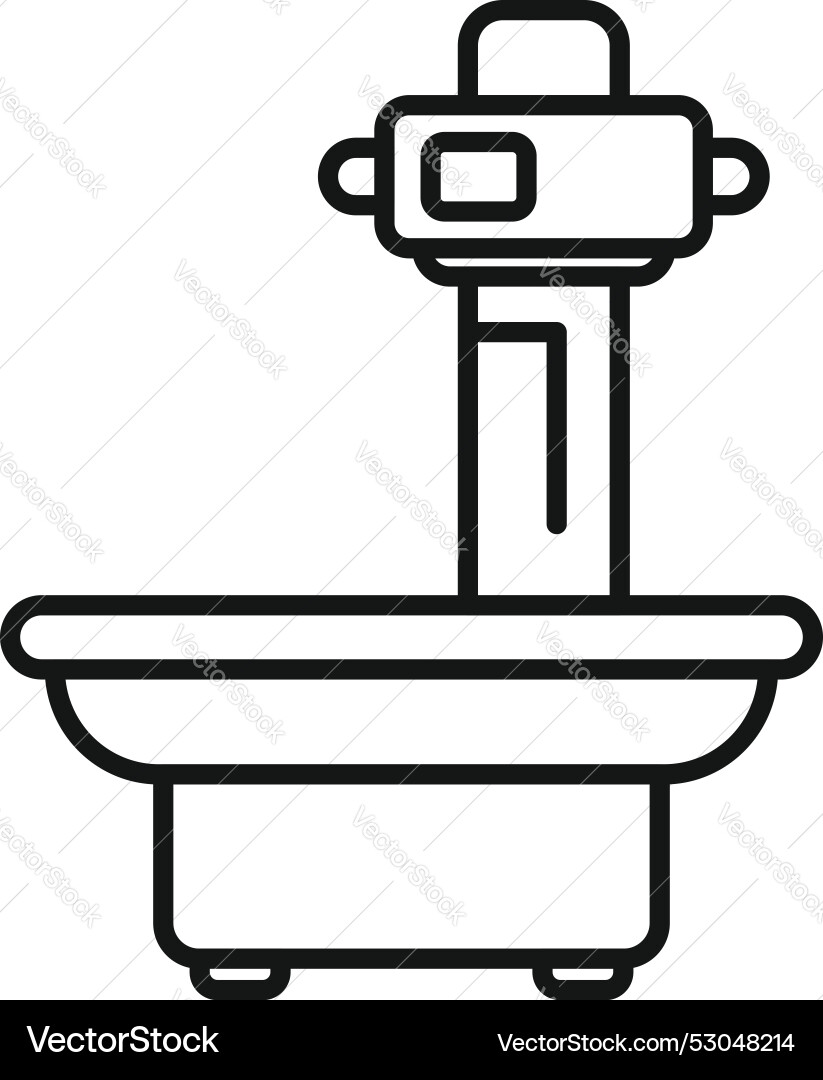 Medical equipment showing digital x ray machine Vector Image
