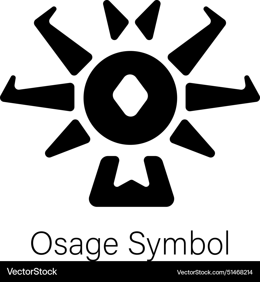 Osage symbol Royalty Free Vector Image - VectorStock