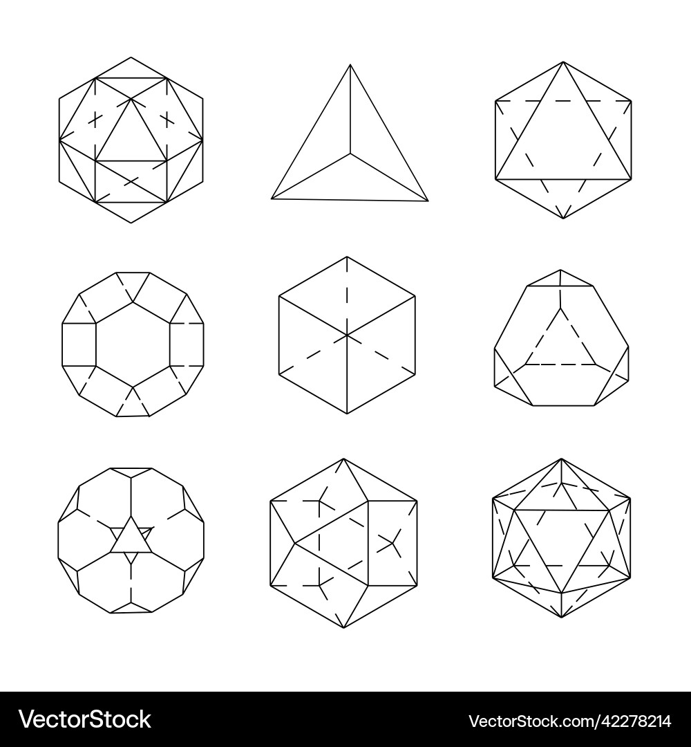 Sacred geometry symbols and signes Royalty Free Vector Image
