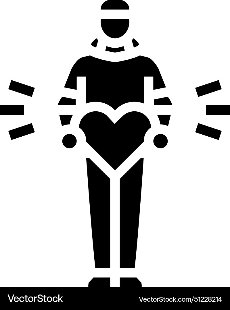 Self expression emo glyph icon Royalty Free Vector Image