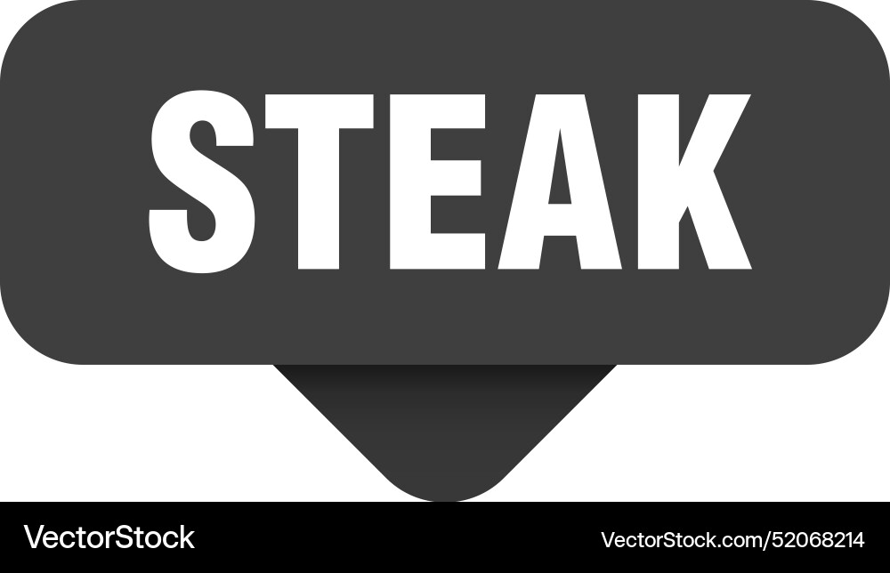 Steak sticker sign on transparent background Vector Image