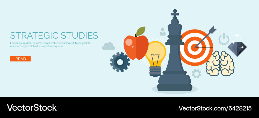 Flat header hand and chess Royalty Free Vector Image