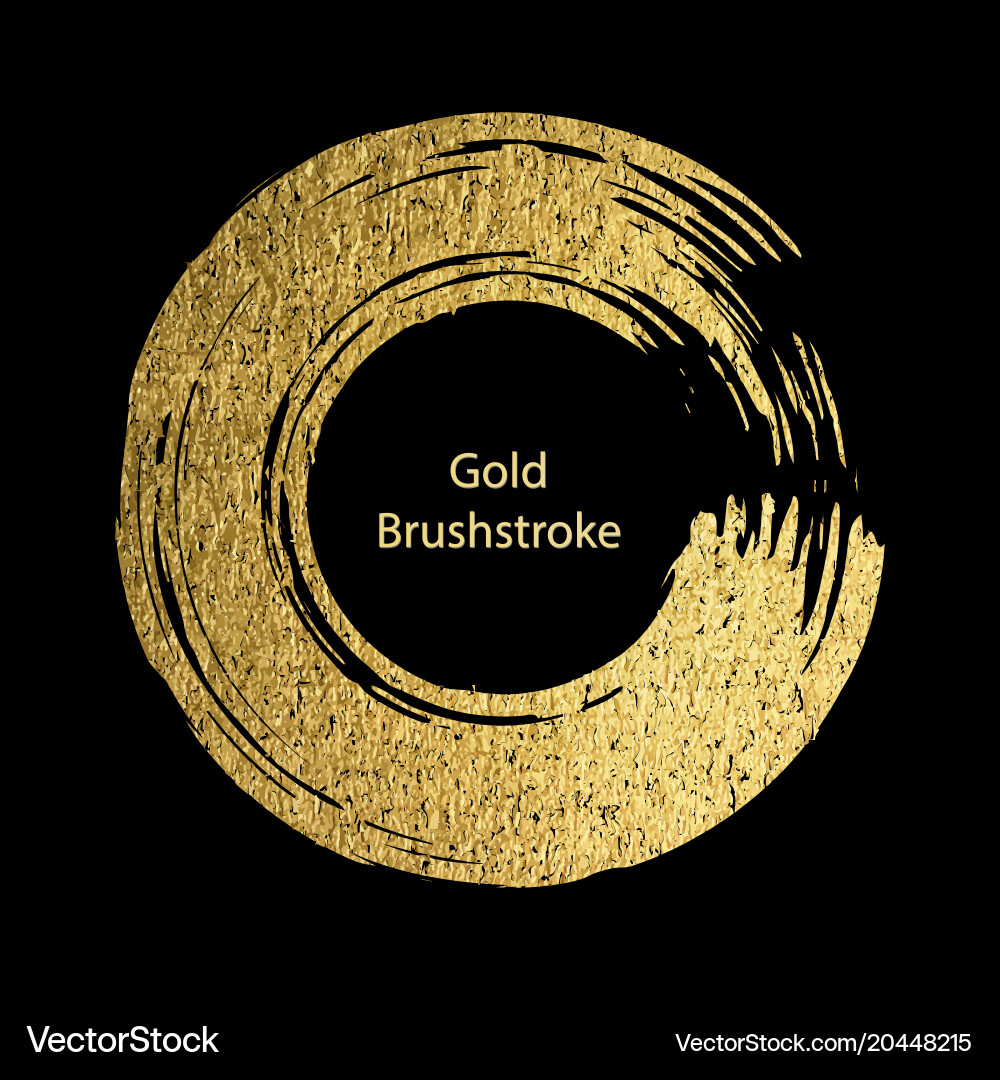 Gold round design templates for poster Royalty Free Vector