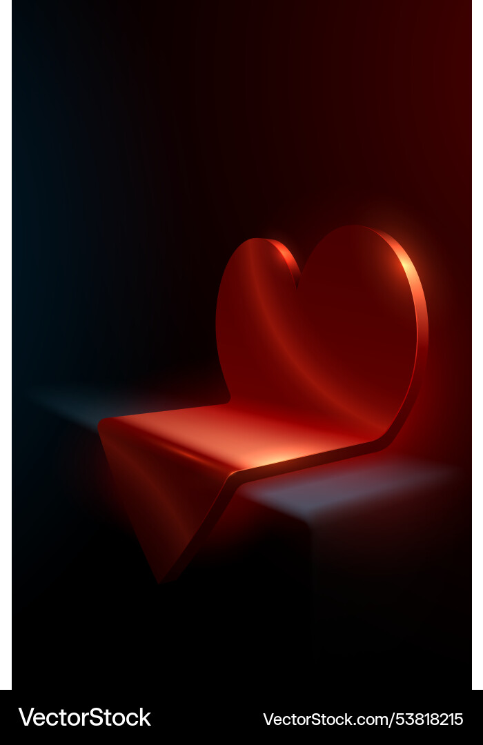 Heart stage on black background Royalty Free Vector Image