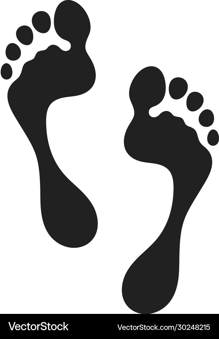 Human Footprint Silhouette Royalty Free Vector Image