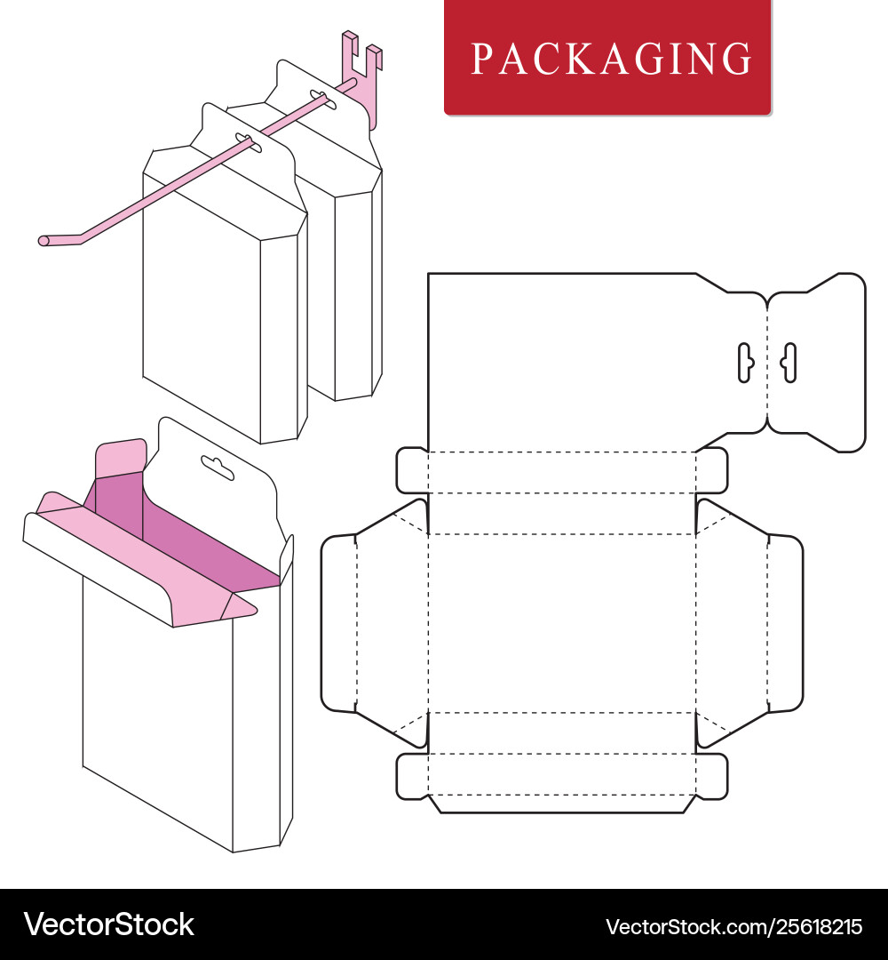 Packaging Mockup - Hook Display Royalty Free Vector Image