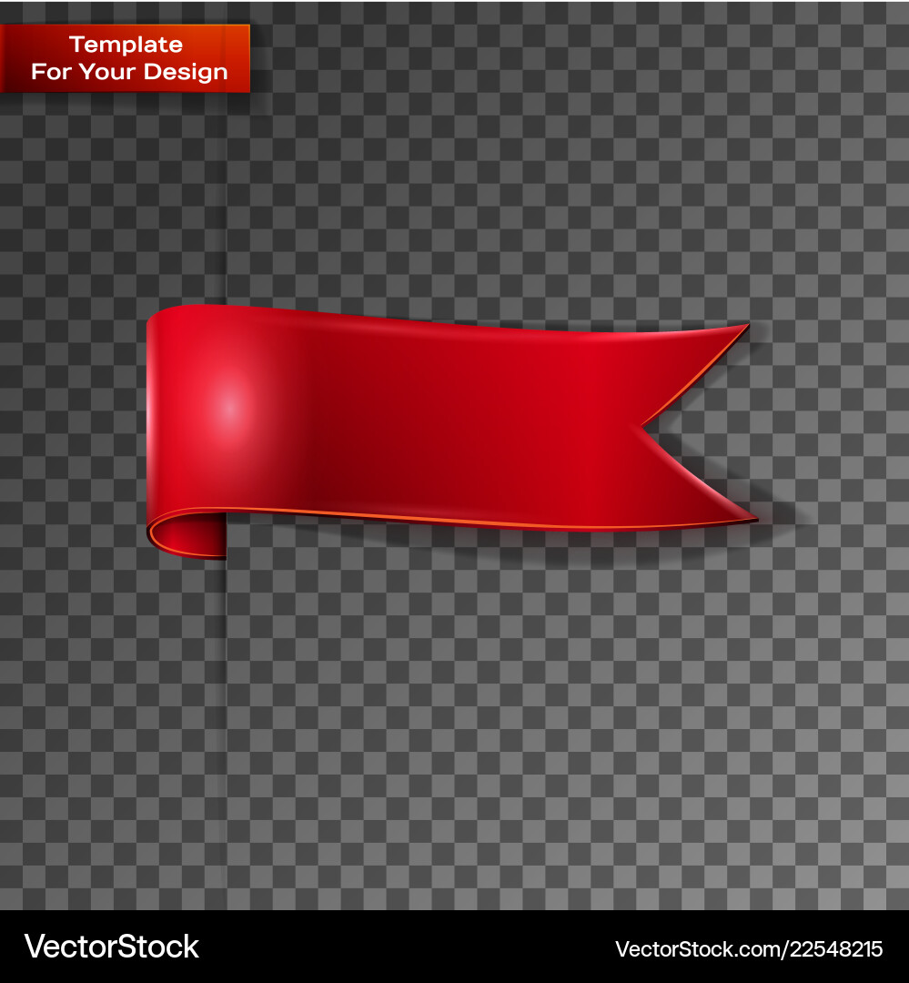 Red bookmarks isolated on transparent Royalty Free Vector