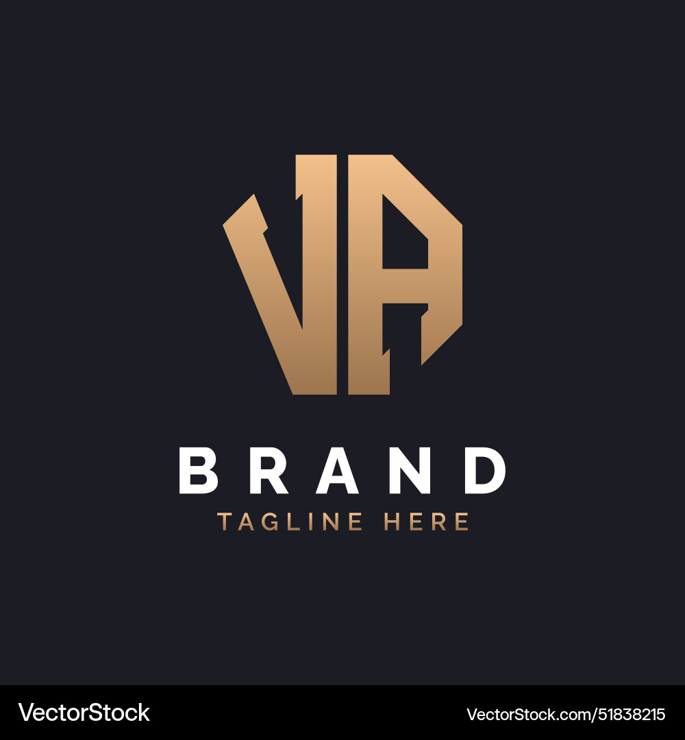 Va logo design modern minimal elegant and luxury Vector Image