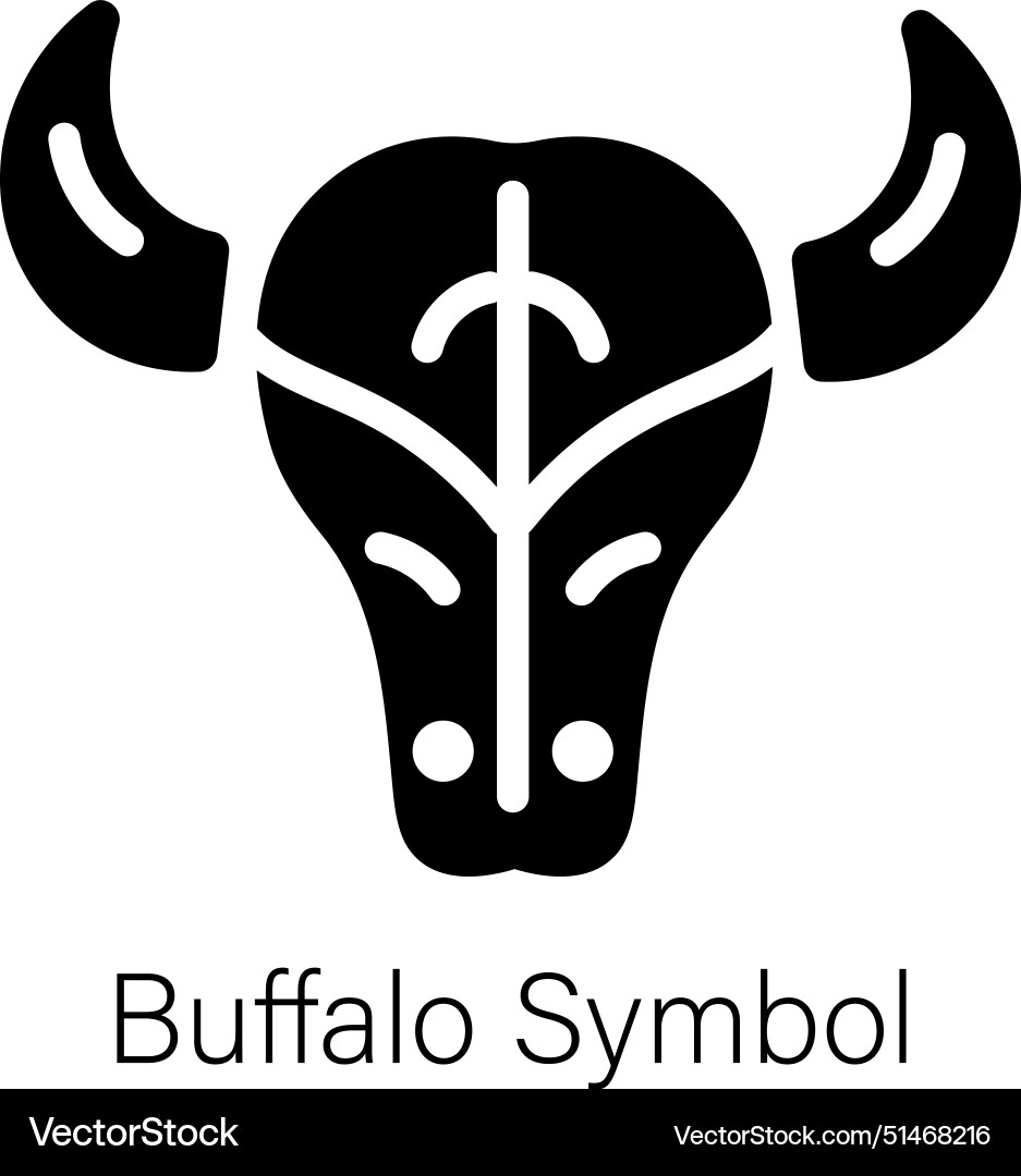 Buffalo symbol Royalty Free Vector Image - VectorStock