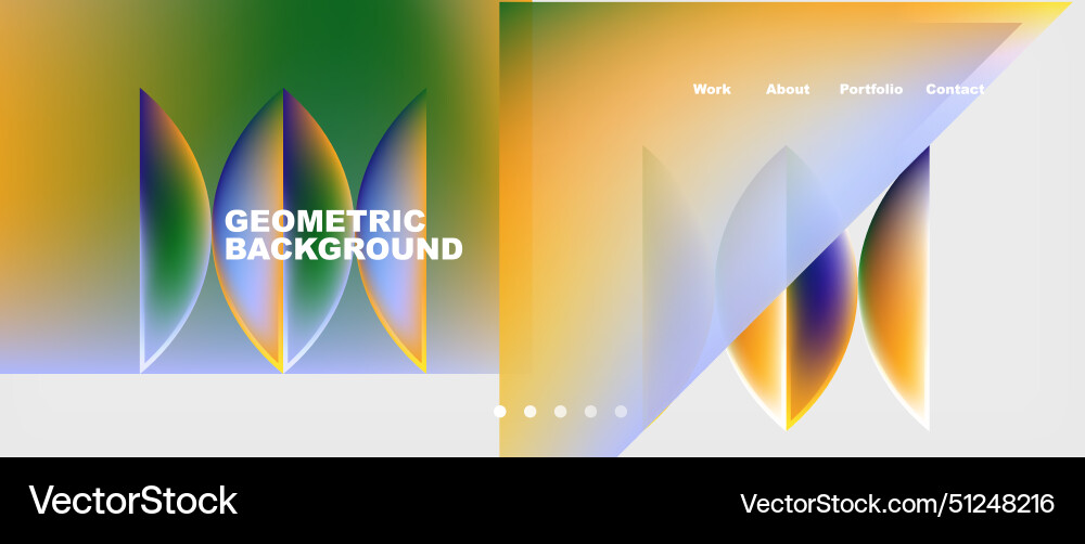 Colorful gradients with abstract geometric shapes Vector Image