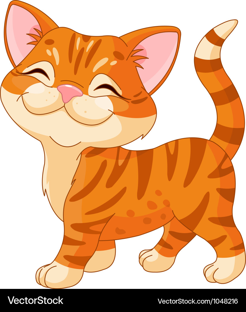 Cute kitten Royalty Free Vector Image - VectorStock