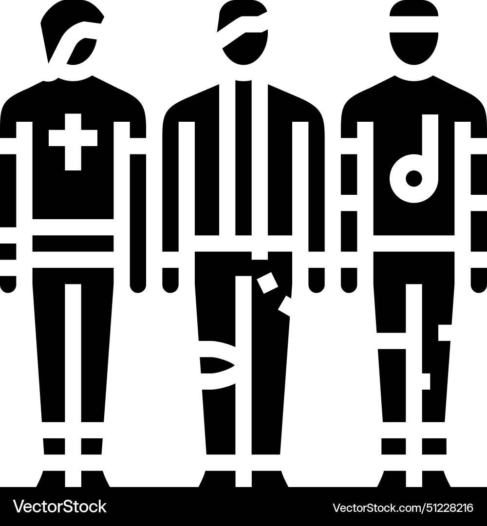 Emo band glyph icon Royalty Free Vector Image - VectorStock