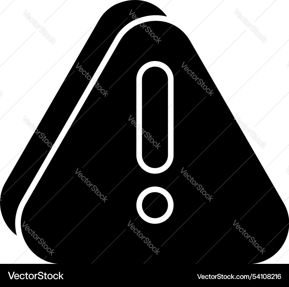 Error glyph icon design Royalty Free Vector Image