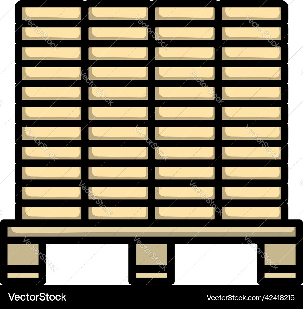Icon of construction pallet Royalty Free Vector Image