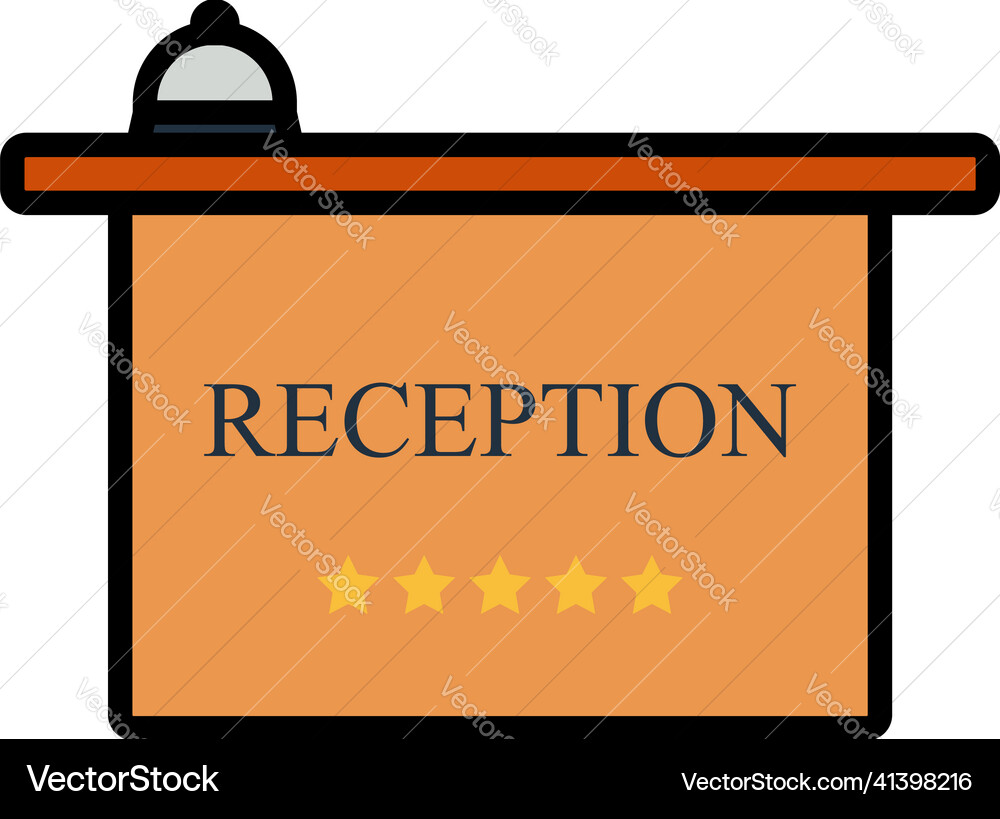 Ikone der Rezeption Lizenzfreies Vektorbild - VectorStock