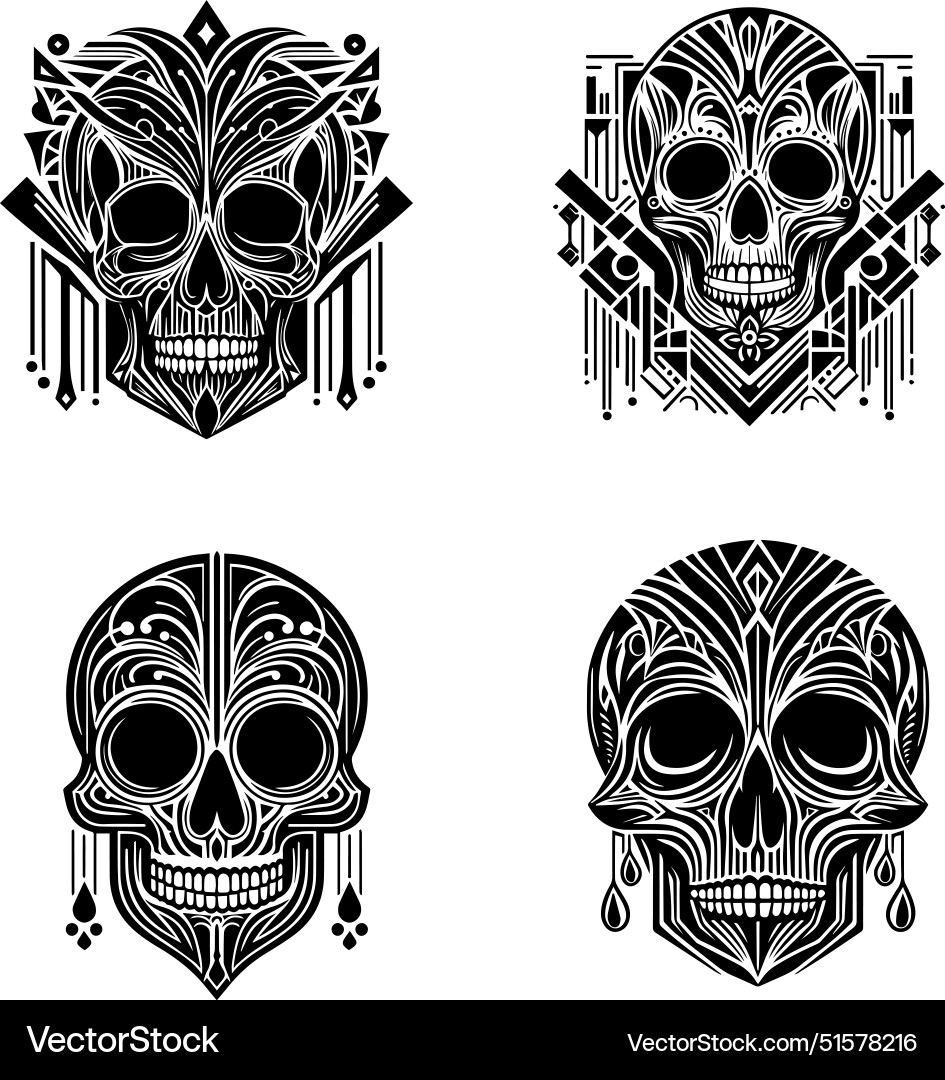 Skull and bones mortal symbol isolated on white Vector Image