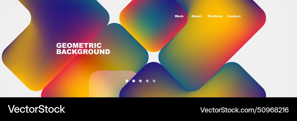 Square internet web page design template Vector Image