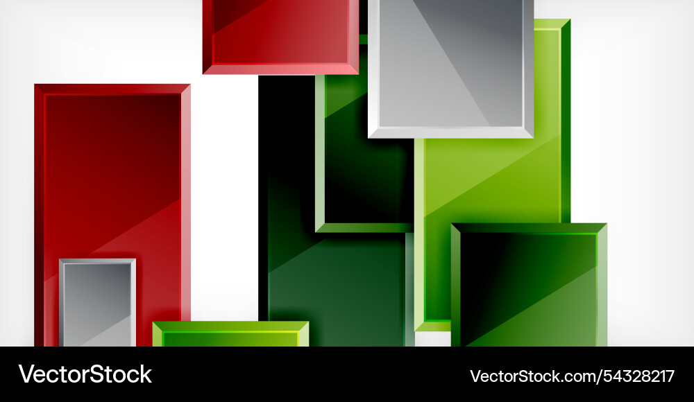 Colorful squares and rectangles Royalty Free Vector Image