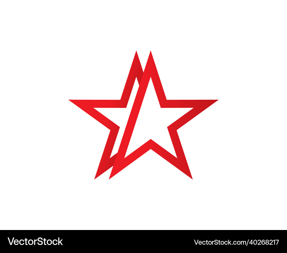 Double star logo template design emblem Royalty Free Vector