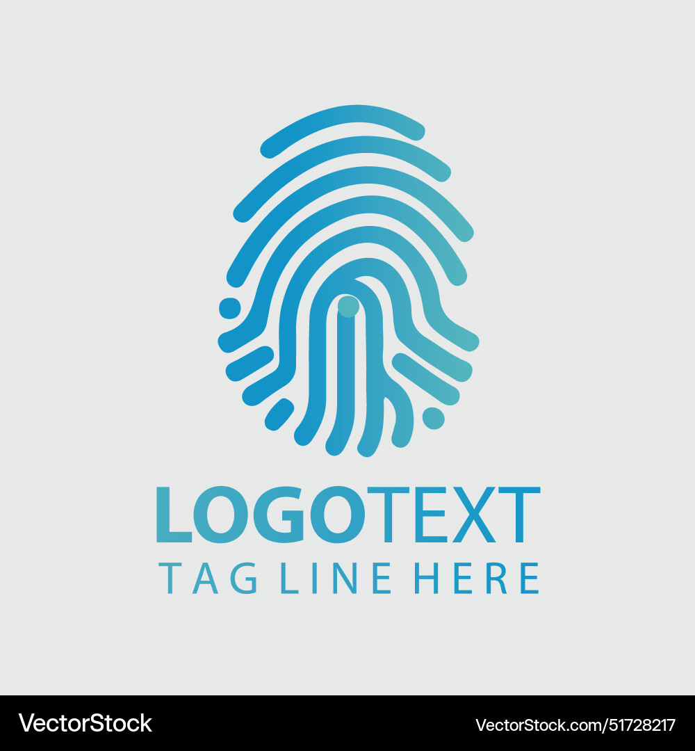 Finger prints logo Royalty Free Vector Image - VectorStock