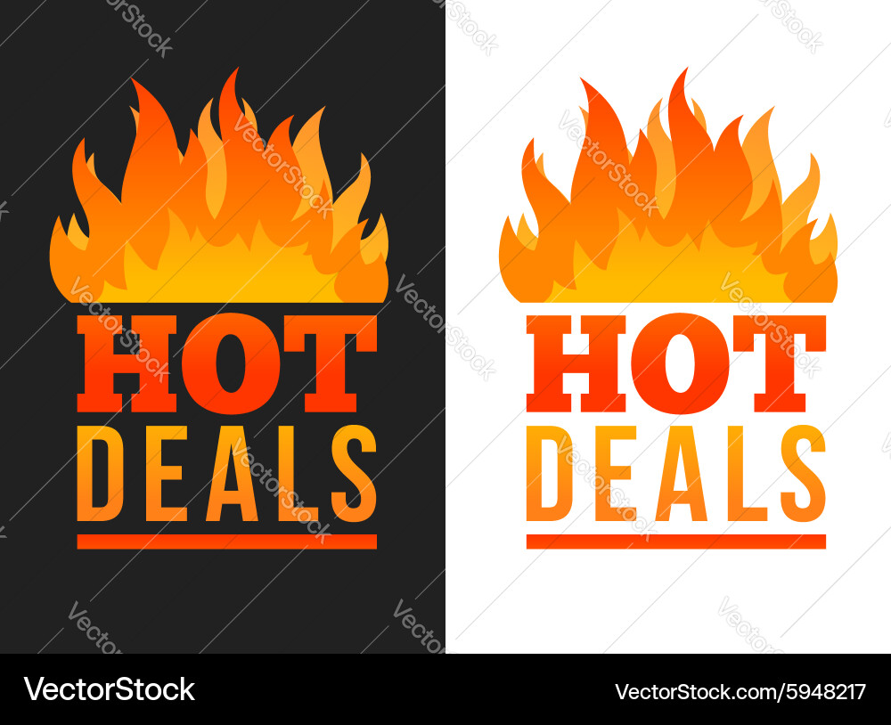 Hot price labels Royalty Free Vector Image - VectorStock