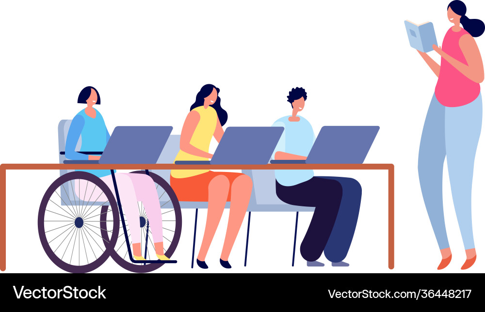 Inclusive School Environment Royalty Free Vector Image