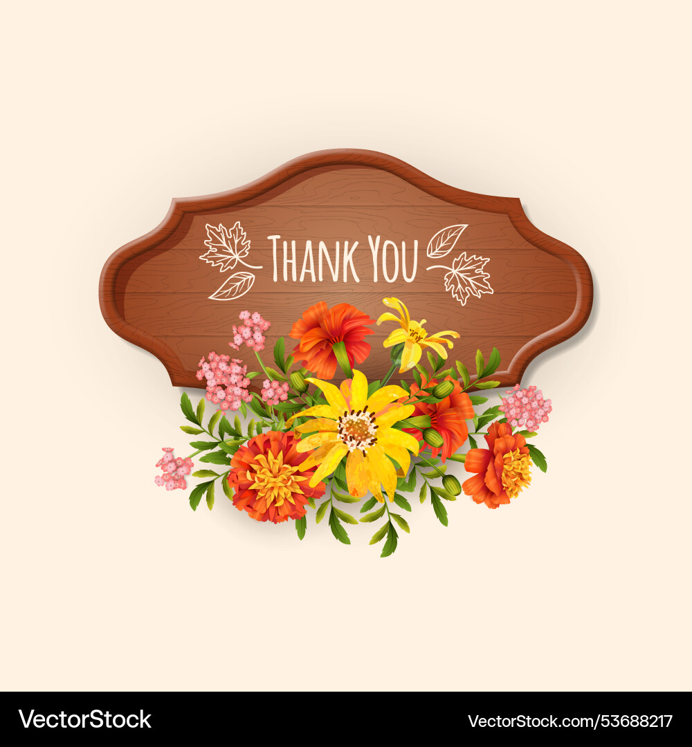 Thank you card Royalty Free Vector Image - VectorStock