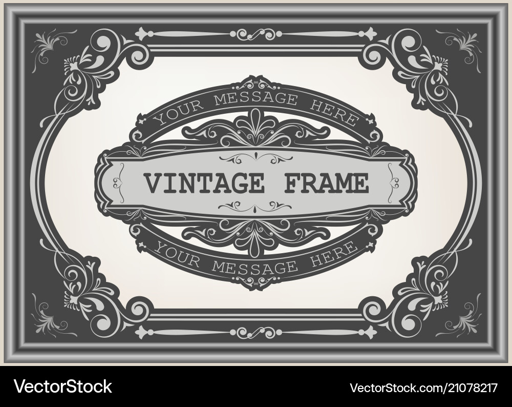 Vintage frame Royalty Free Vector Image - VectorStock