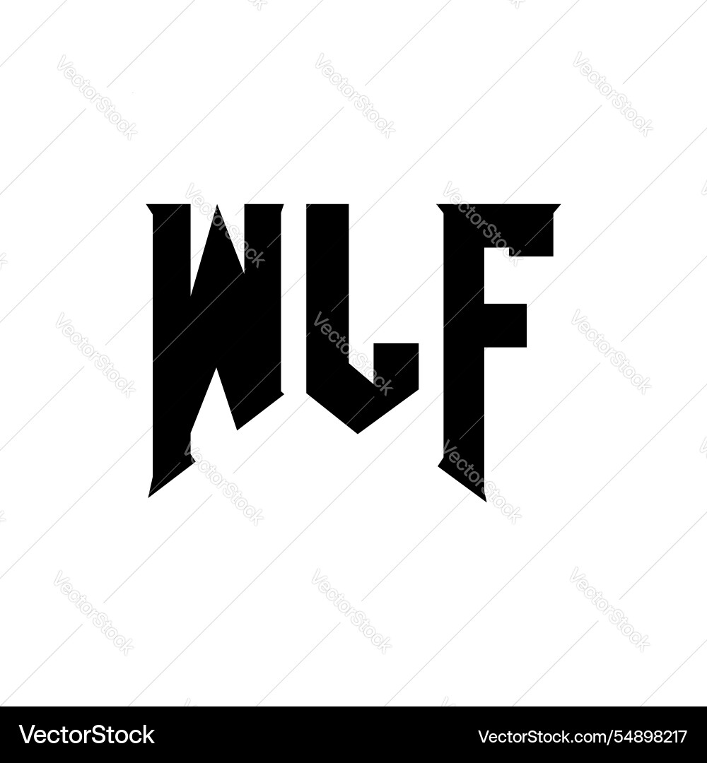 Wlf letter logo design for technology company Vector Image
