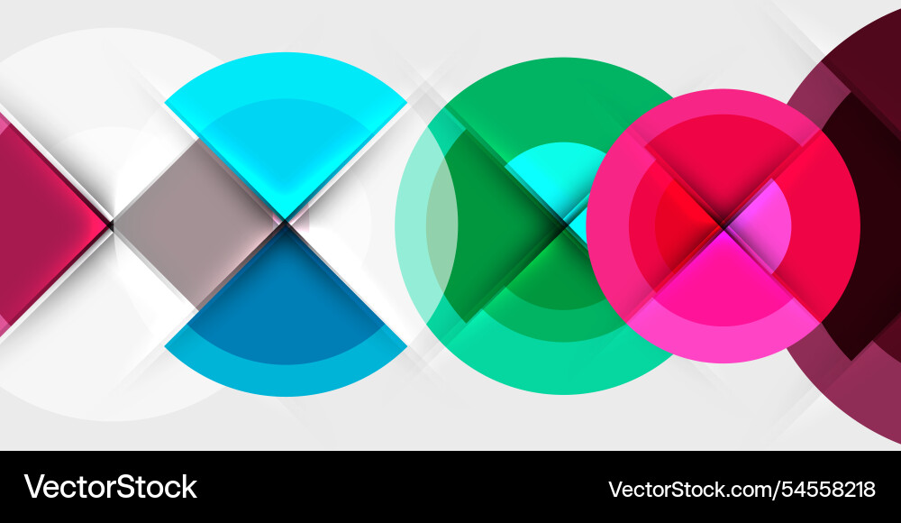 Circle and semi geometric background Royalty Free Vector