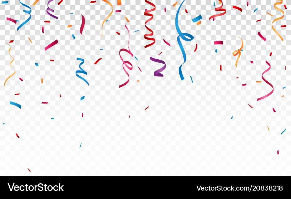 Falling colorful ribbon Royalty Free Vector Image