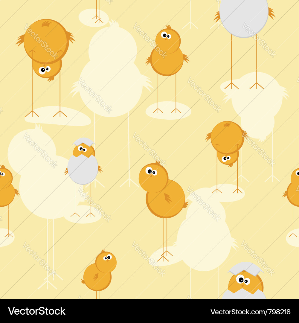 Funny chicks pattern Royalty Free Vector Image