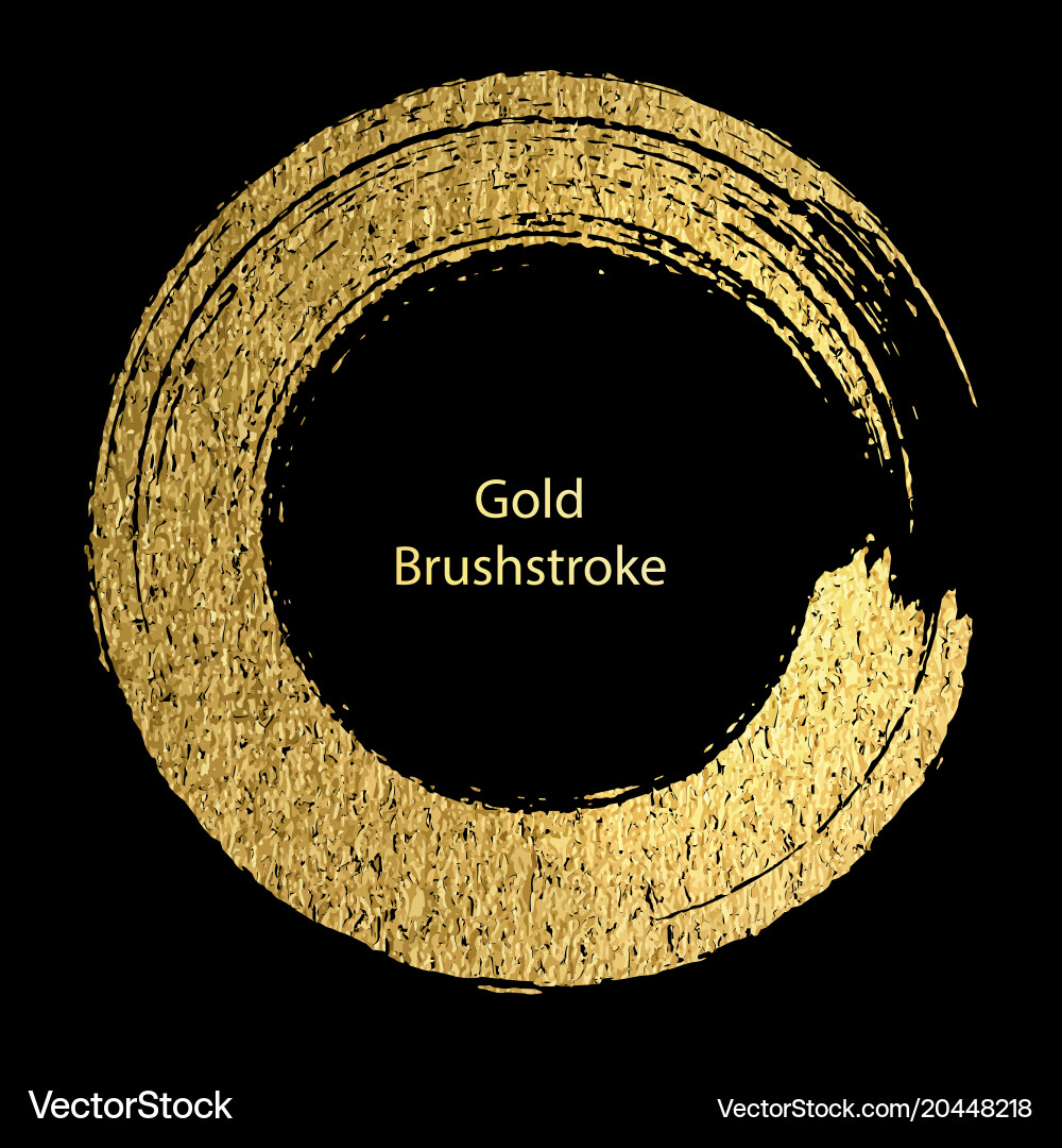 Gold round design templates for poster Royalty Free Vector