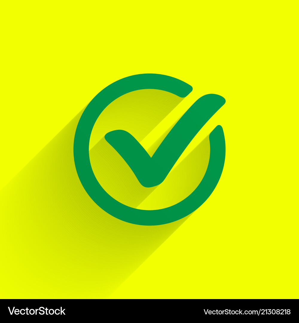 Green check mark Royalty Free Vector Image - VectorStock