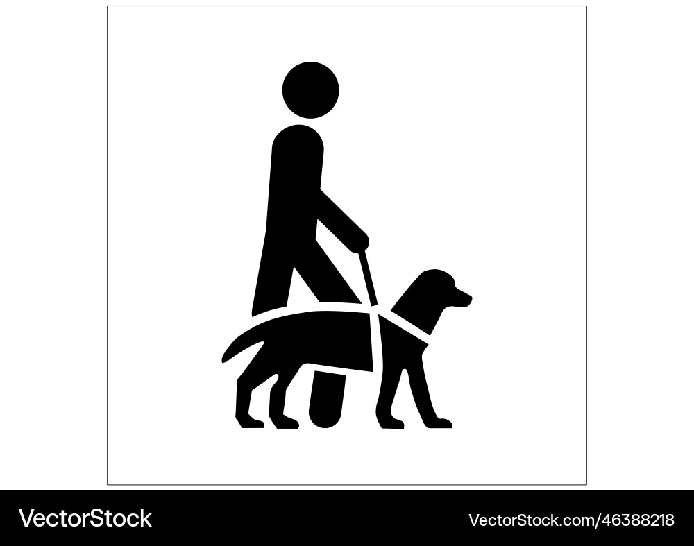 Guide dog Royalty Free Vector Image - VectorStock