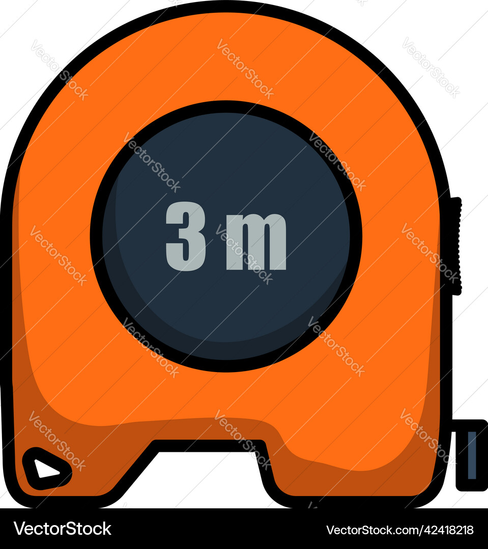 Icon of constriction tape measure Royalty Free Vector Image
