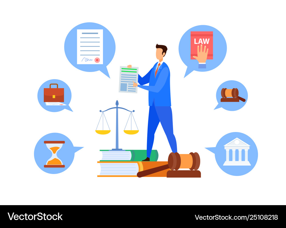 Law Professor Character Royalty Free Vector Image