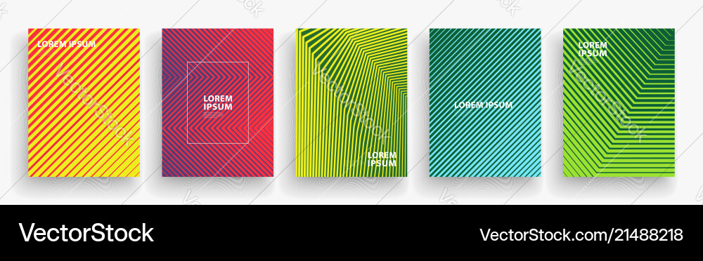 Simple modern covers template design set Vector Image
