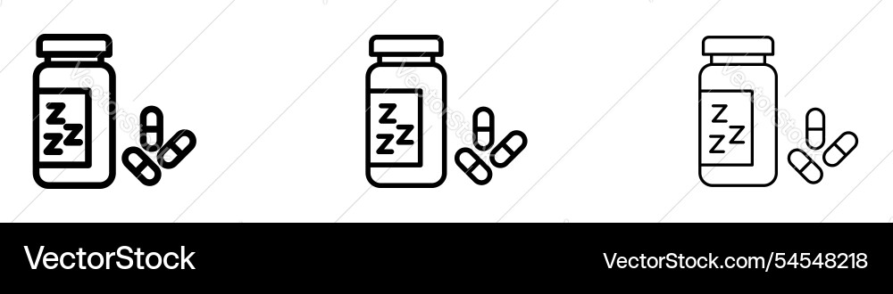 Sleeping pills icon Royalty Free Vector Image - VectorStock