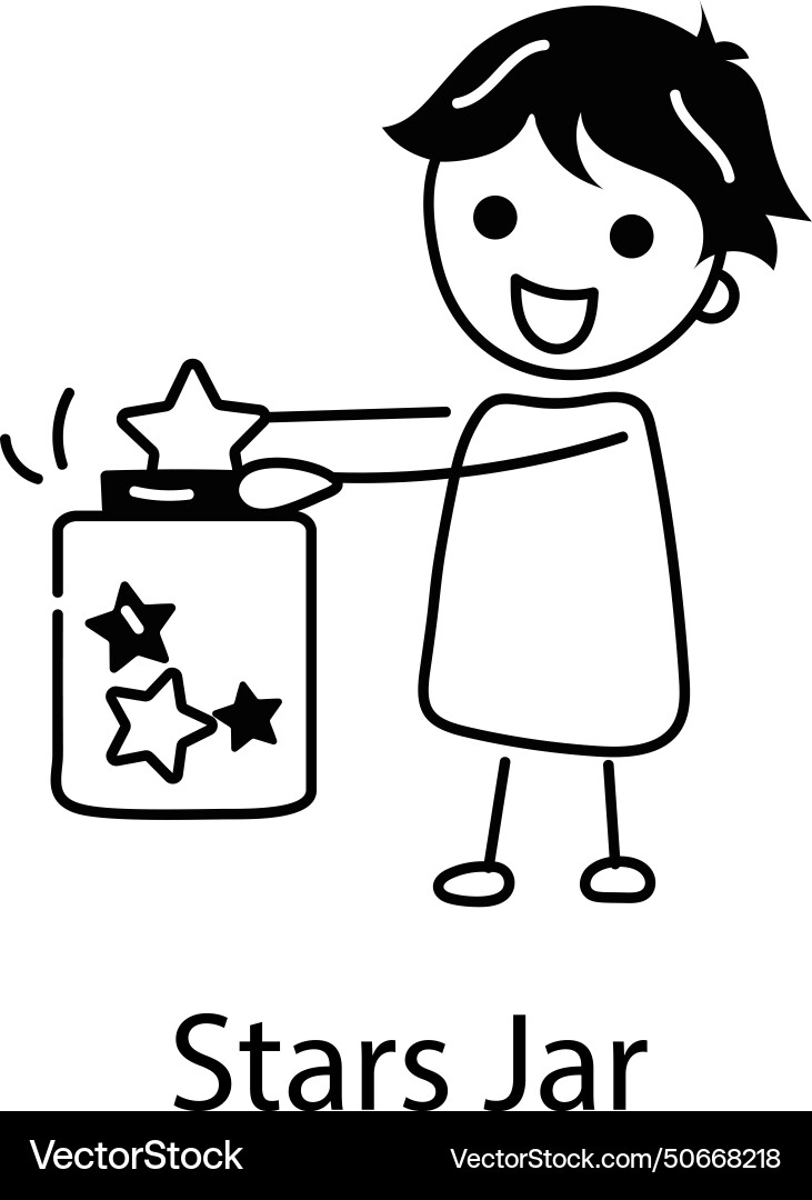 Stars jar Royalty Free Vector Image - VectorStock