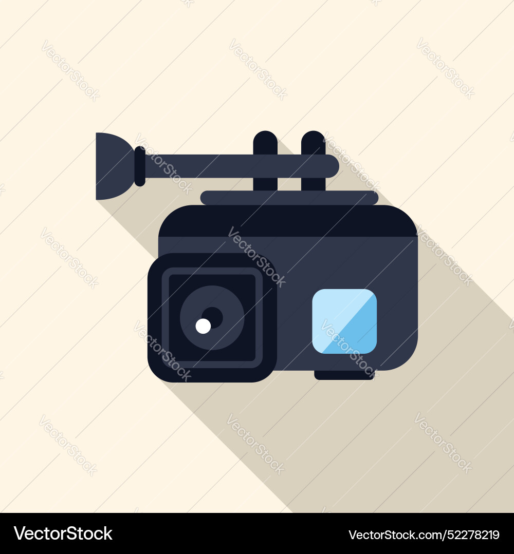 Action camera capturing extreme sports with long Vector Image