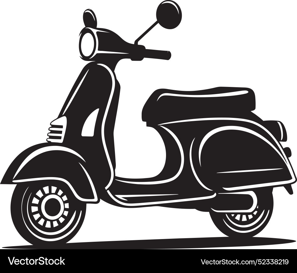 Drawing stylish urban scootercityscape scooter Vector Image