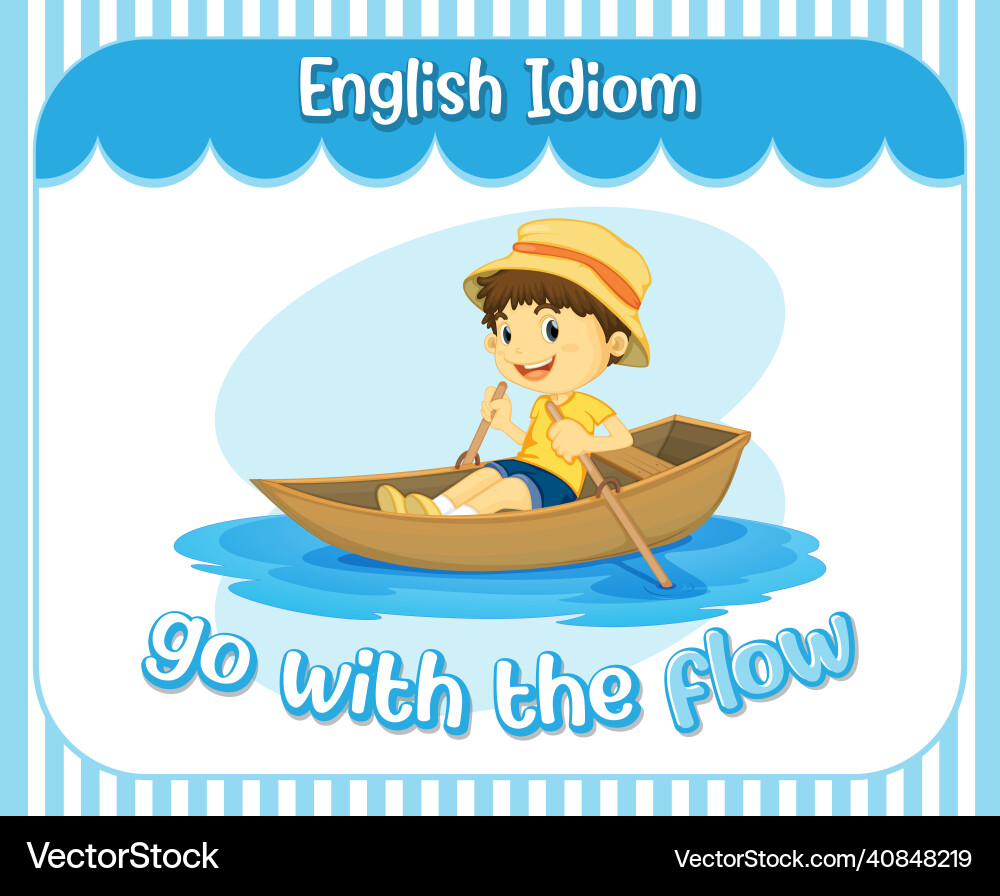 English idiom with picture description for go Vector Image